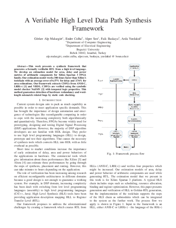 (PDF) High-Level verifiable data-path Synthesis for DSP systems