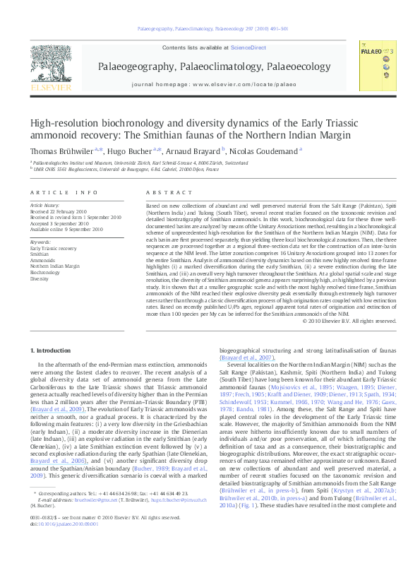 (PDF) High-resolution biochronology and diversity dynamics of the Early ...