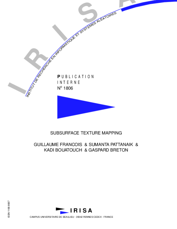 (PDF) Subsurface texture mapping