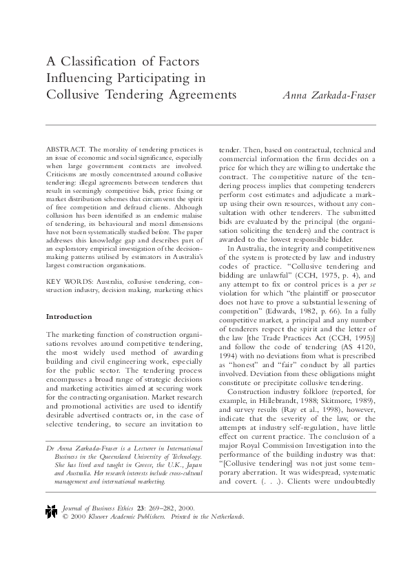 (PDF) A Classification of Factors Influencing Participating in ...