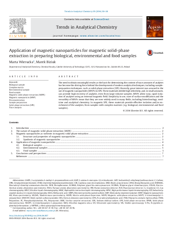 Magnetic Solid-Phase Extraction Pdf at Brian Soriano blog