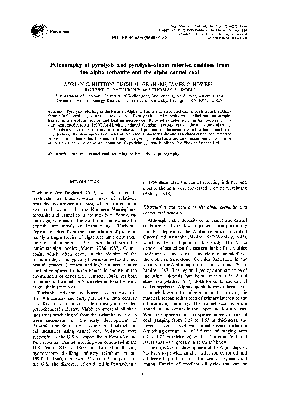 (PDF) Petrography of pyrolysis and pyrolysis-steam retorted residues ...