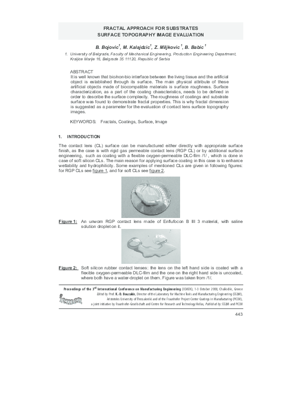 (PDF) Fractal Approach for Substrates Surface Topography Image Evaluation