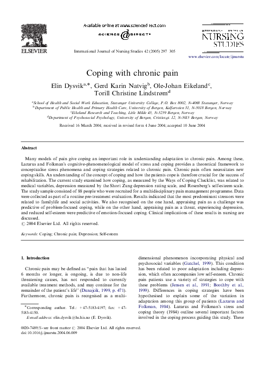 (PDF) Coping with chronic pain