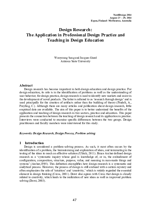 (PDF) Design Research: The Application in Professional Design Practice ...