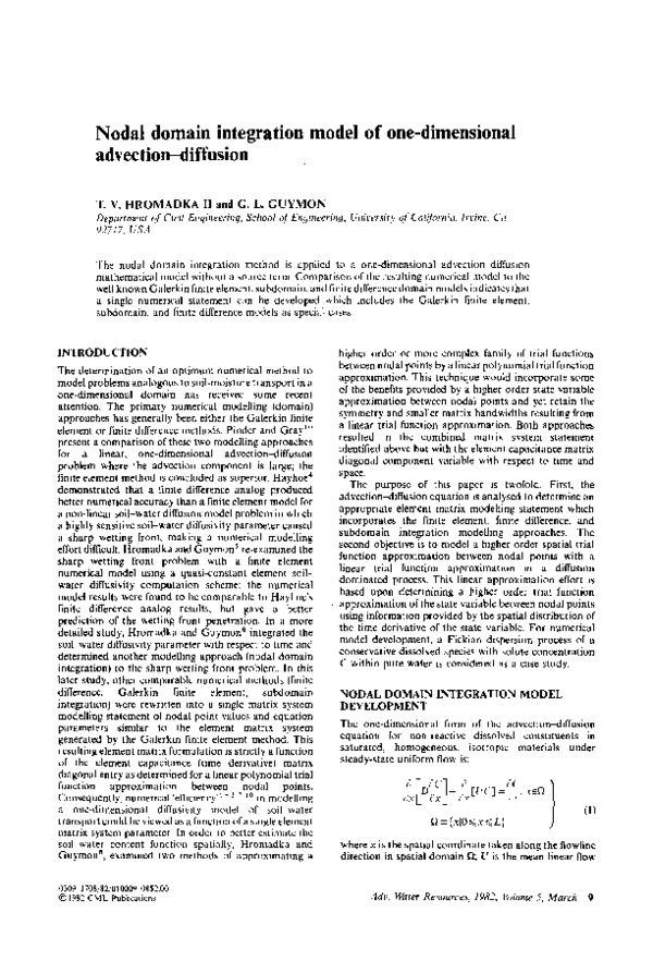(PDF) Nodal domain integration model of unsaturated two-dimensional soil-water flow: Development ...