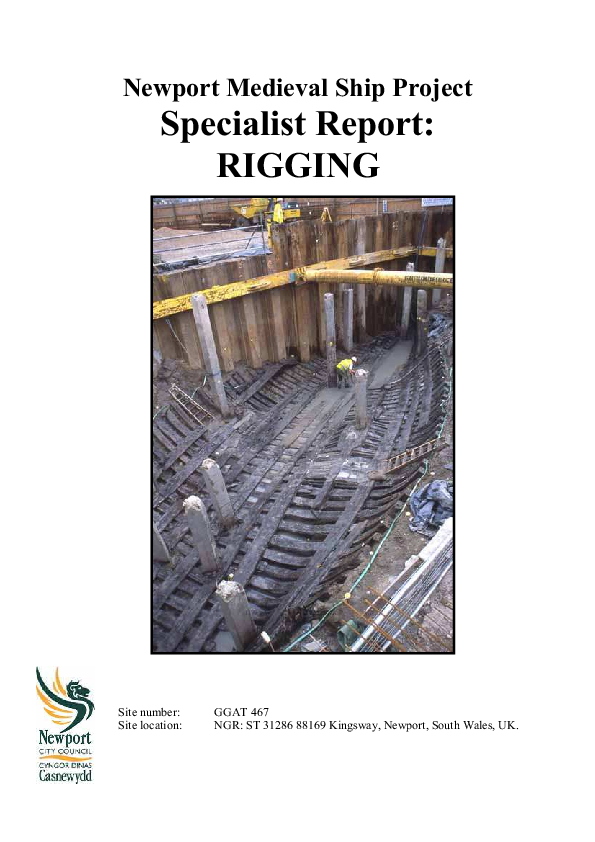 (PDF) Newport Medieval Ship Project Specialist Report: RIGGING