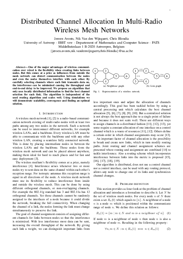 (PDF) Local Channel Allocation in Mesh Networks