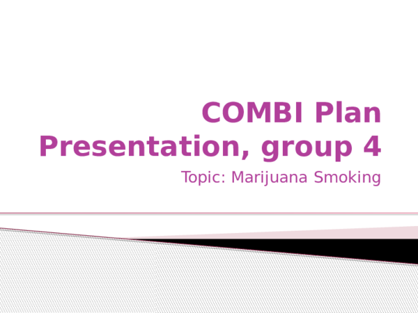 (PPT) COMBI Plan Presentation group 4