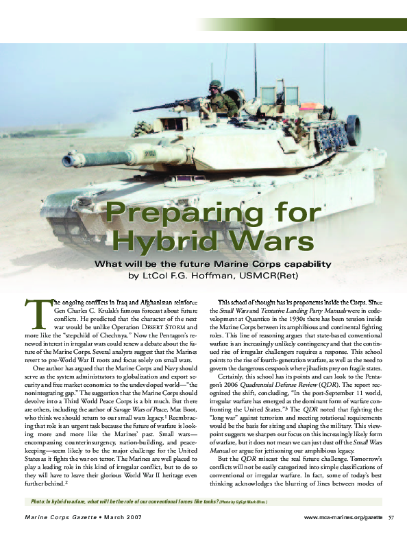 (PDF) Marines and Hybrid War