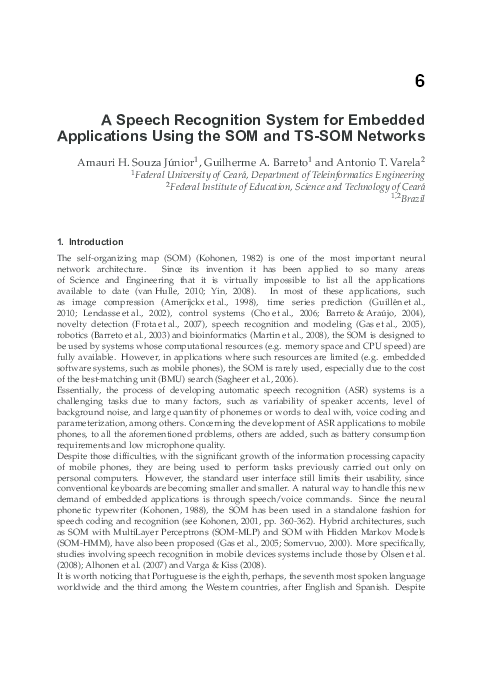 (PDF) A Speech Recognition System for Embedded Applications Using the ...