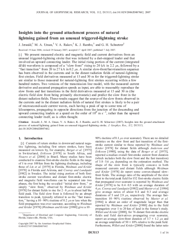 (PDF) Insights into the ground attachment process of natural lightning ...