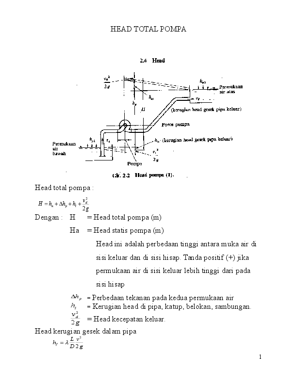 (DOC) Head total pompa