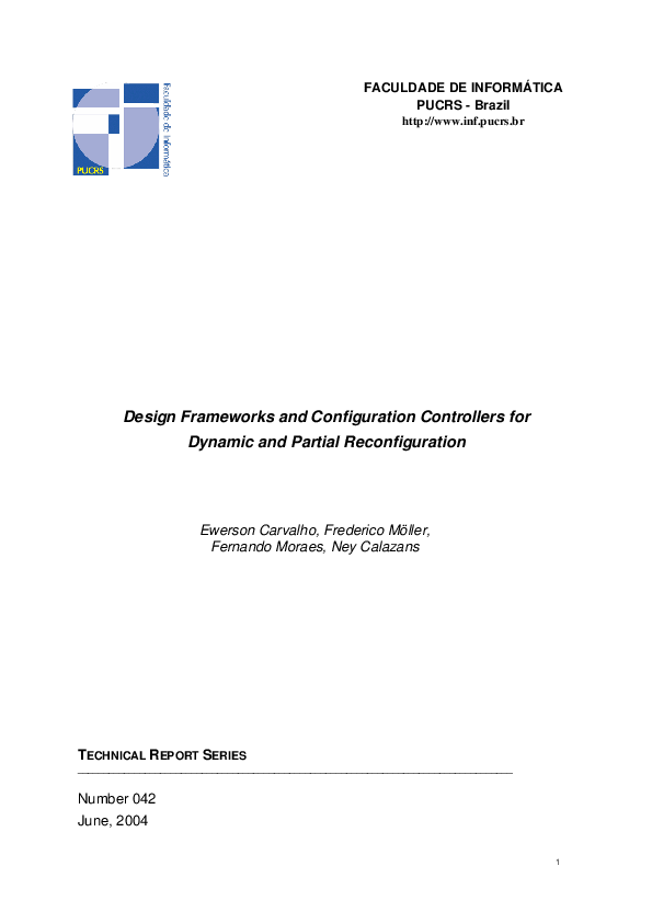 (PDF) Design Frameworks and Configuration Controllers for Dynamic and Partial Reconfiguration