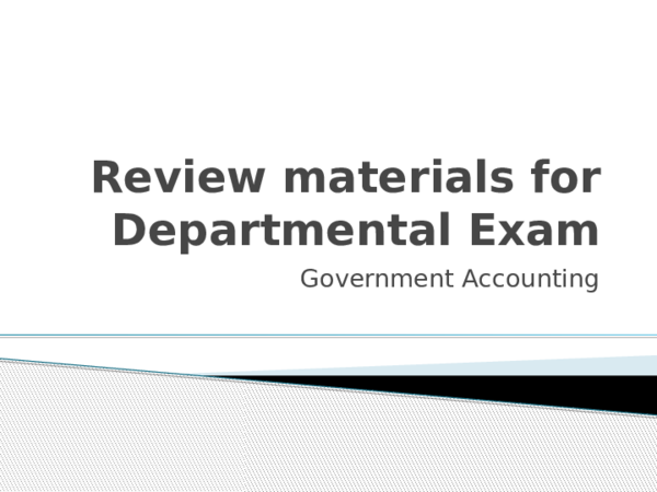 (PPT) Review materials for Departmental Exam