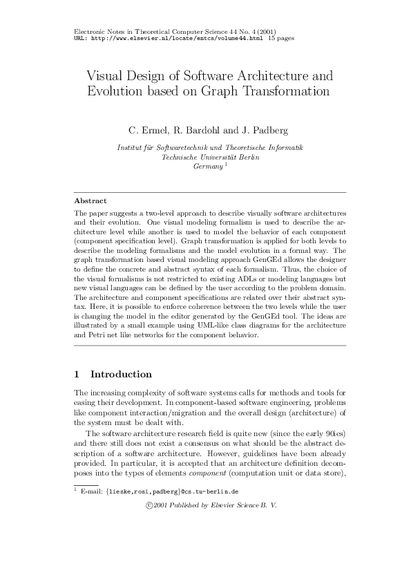 (PDF) Visual Design of Software Architecture and Evolution based on ...