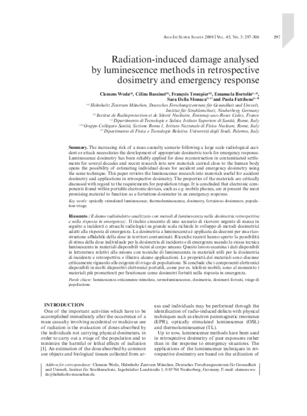 (PDF) Radiation-induced damage analysed by luminescence methods in ...