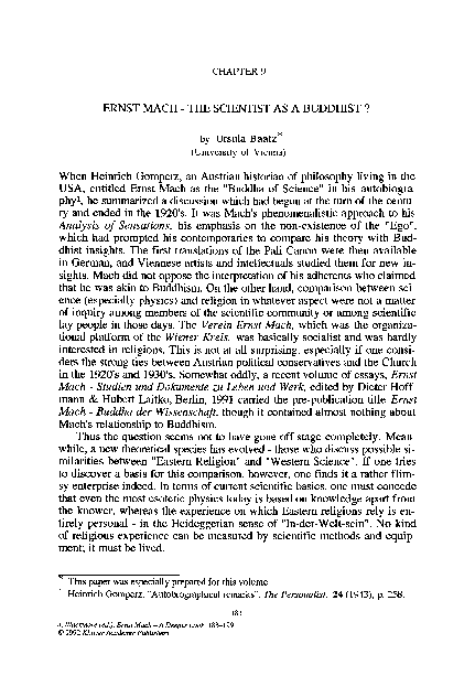 (PDF) Ernst Mach - The Scientist as a Buddhist