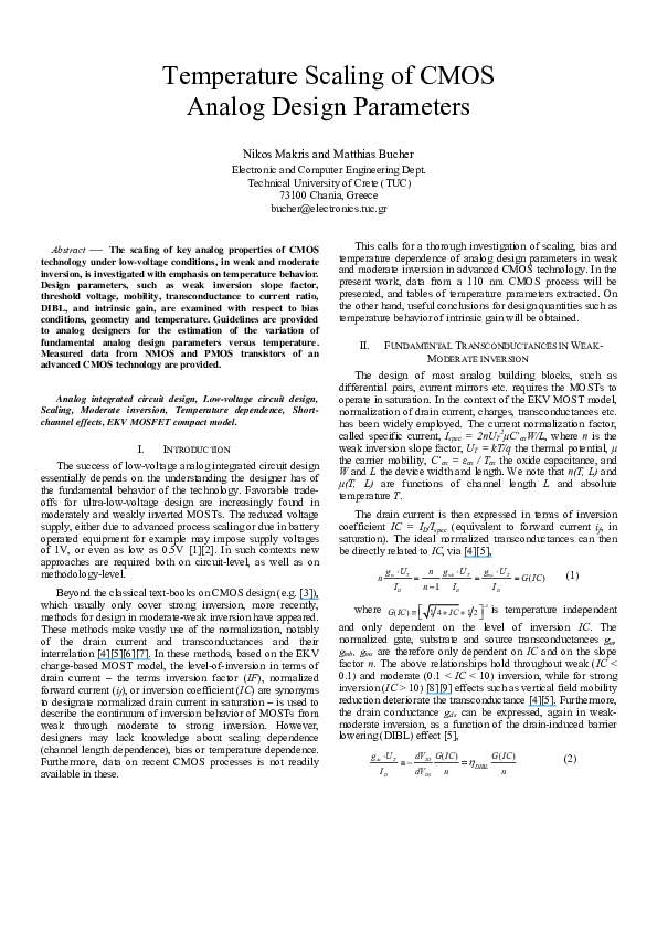 (PDF) Low Temperature Sensitivity CMOS Transconductor Based on GZTC ...