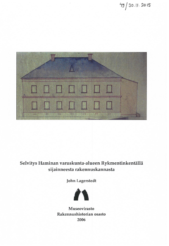 (PDF) Selvitys Haminan varuskunta-alueen Rykmentinkentällä sijainneesta ...