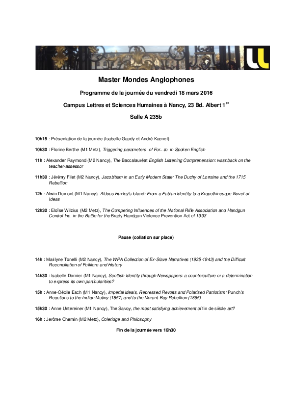 “Jacobitism in an Early Modern State: The Duchy of Lorraine and the ...