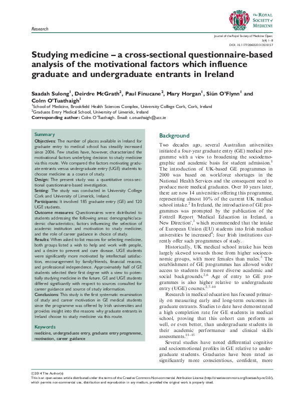 (PDF) Studying medicine – a cross-sectional questionnaire-based ...
