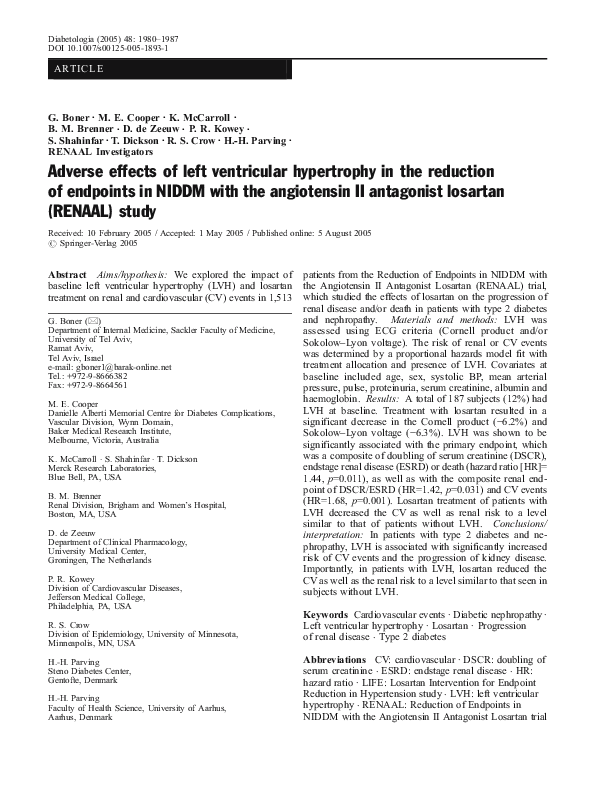 (PDF) Adverse effects of left ventricular hypertrophy in the reduction ...