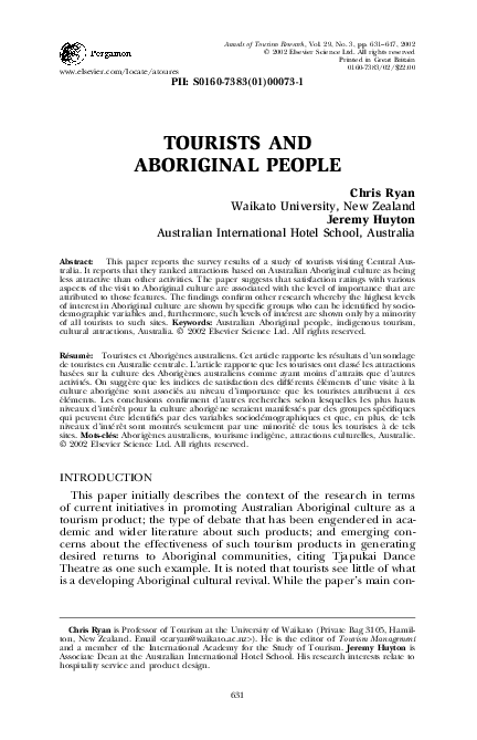 (PDF) Balanda Tourists and Aboriginal People