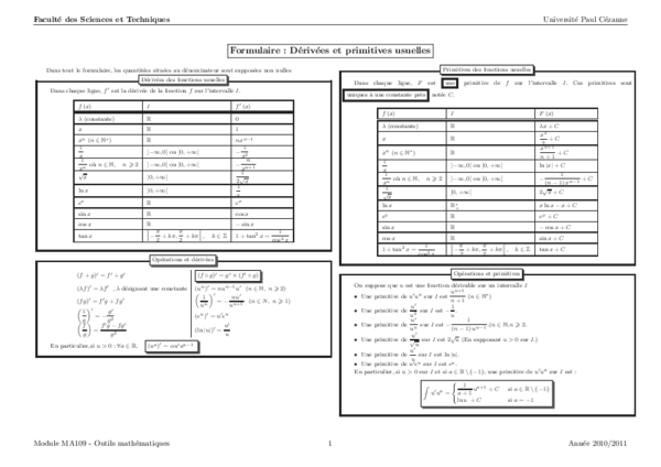 (PDF) Faculté des Sciences et Techniques
