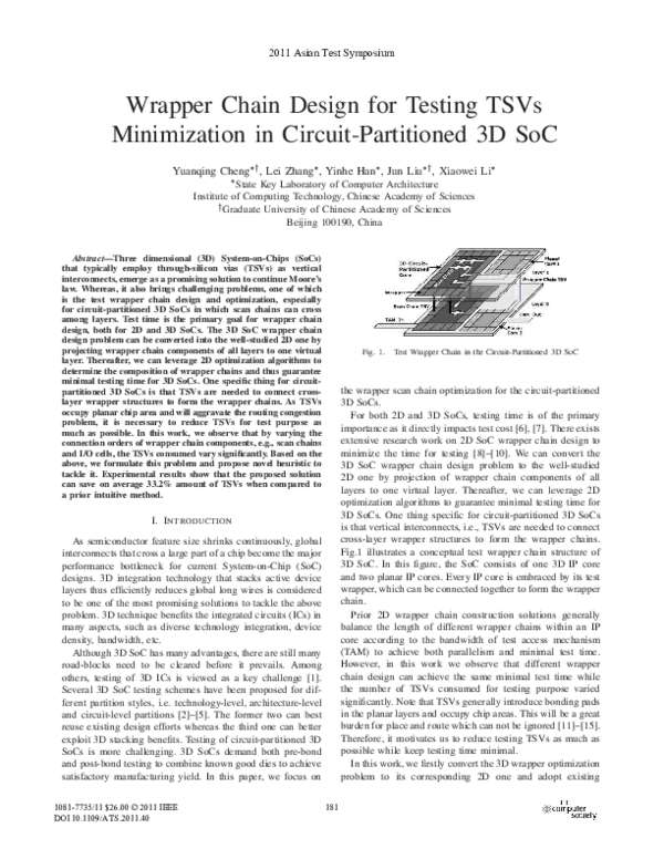 (PDF) Wrapper Chain Design for Testing TSVs Minimization in Circuit ...