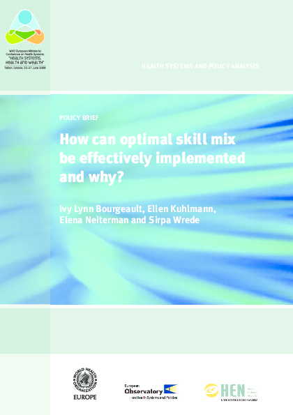 (PDF) How can optimal skill mix be effectively implemented and why?