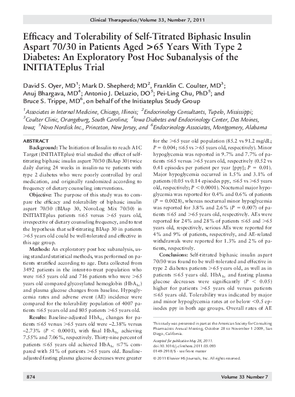 (PDF) Efficacy and Tolerability of Self-Titrated Biphasic Insulin Aspart 70/30 in Patients Aged ...