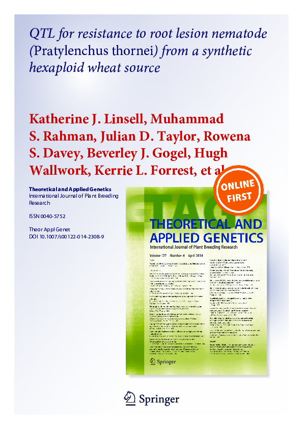 (PDF) Crop rotation for the management of root-lesion nematodes in the ...