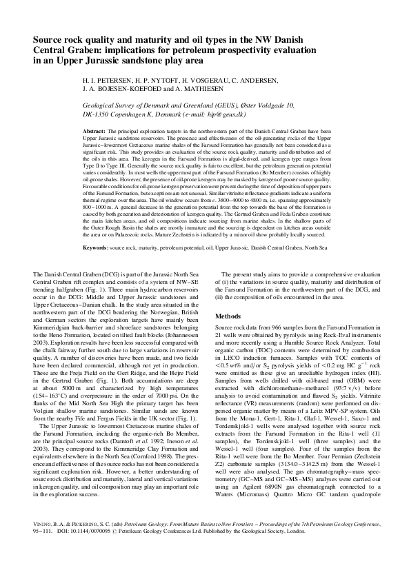 (PDF) Source rock quality and maturity and oil types in the NW Danish ...