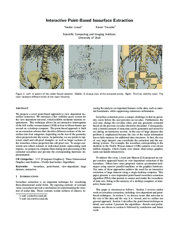 Pdf Interactive Point Based Isosurface Extraction