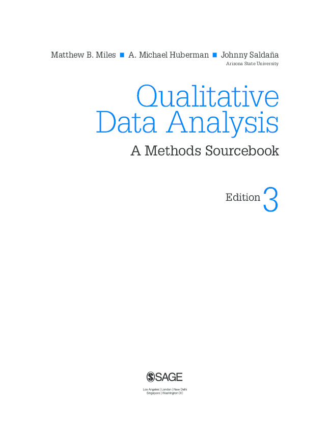 (PDF) Miles Huberman Data analysis