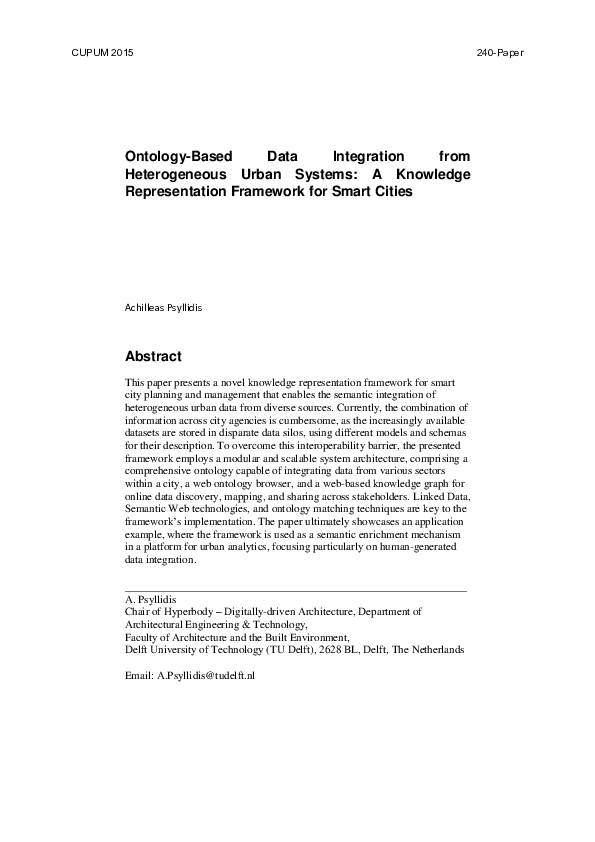 (PDF) Ontology-Based Data Integration from Heterogeneous Urban Systems: A Knowledge ...