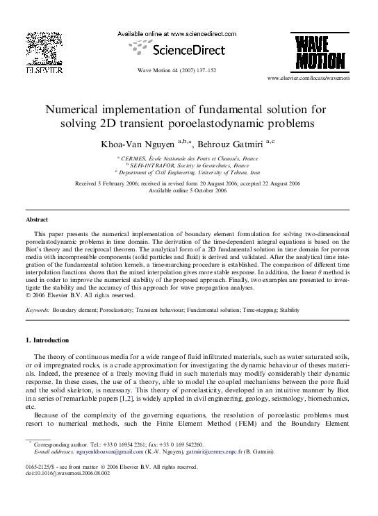 (PDF) Numerical implementation of fundamental solution for solving 2D transient ...