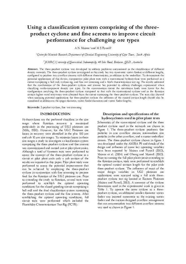 (PDF) Using a classification system comprising of the three- product ...