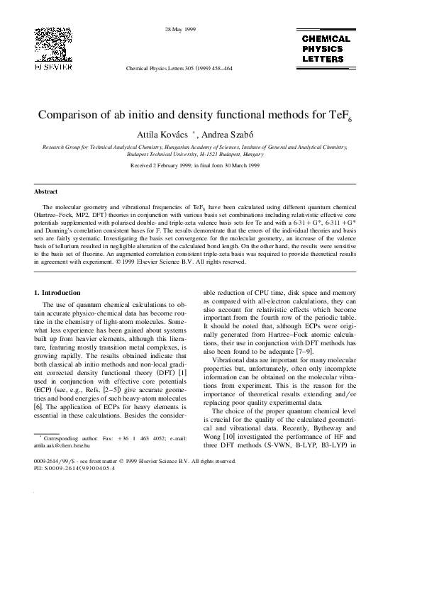 (PDF) Comparison of ab Initio and Density Functional Theory for Alkali Peroxynitrite: A Highly ...