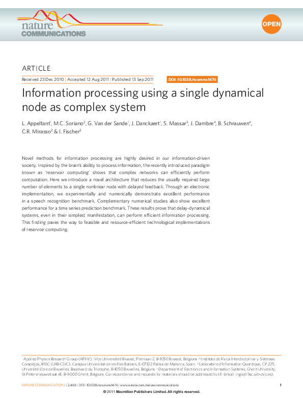 Pdf Single Node For Efficient Information Processing