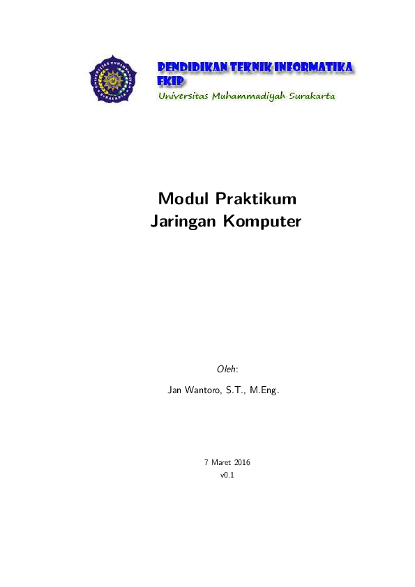 (PDF) Modul Praktikum Jaringan Komputer Oleh
