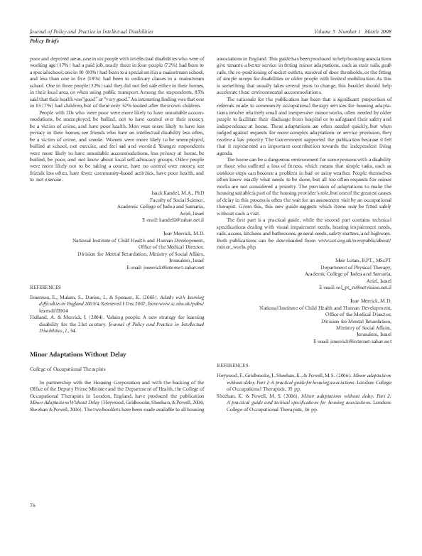 (PDF) Minor Adaptations Without Delay