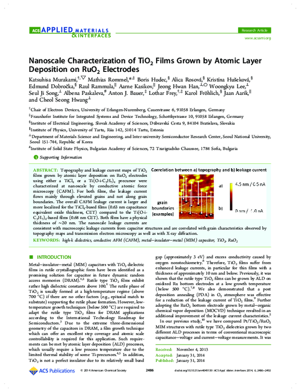 (PDF) Nanoscale Characterization of TiO 2 Films Grown by Atomic Layer ...