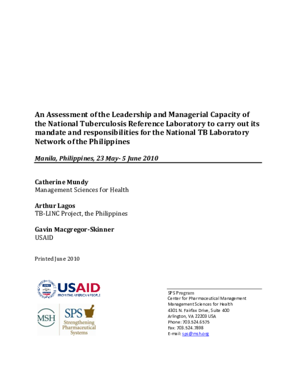 (PDF) An Assessment of the Leadership and Managerial Capacity of the ...
