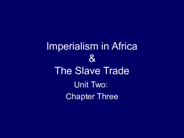 (PPT) Imperialism in Africa