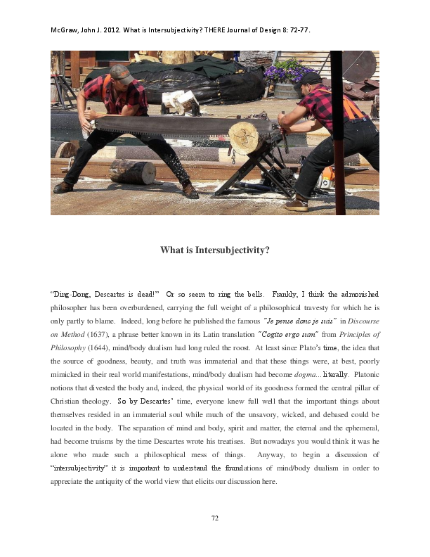 (Article) What is Intersubjectivity?