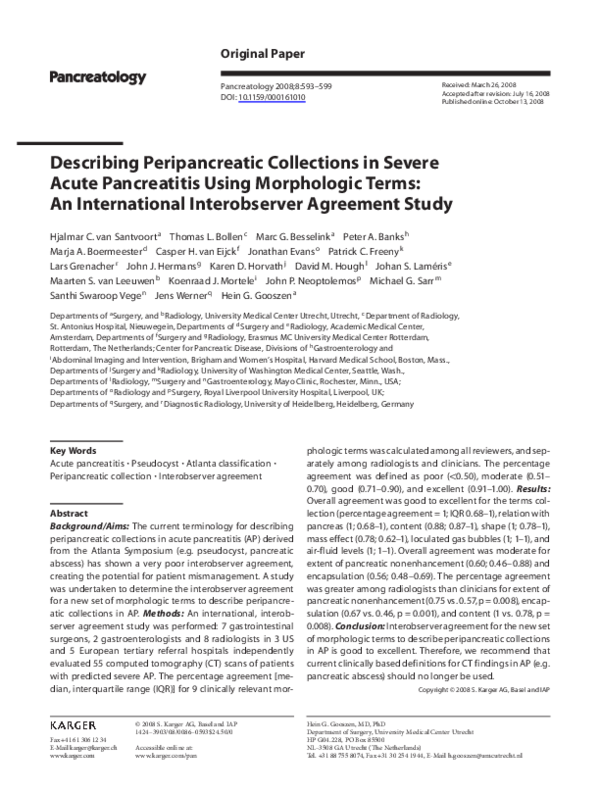 (PDF) Describing Peripancreatic Collections in Severe Acute ...
