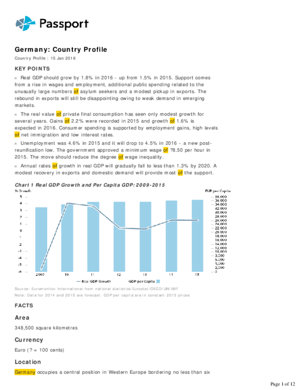 (PDF) Germany: Country Profile
