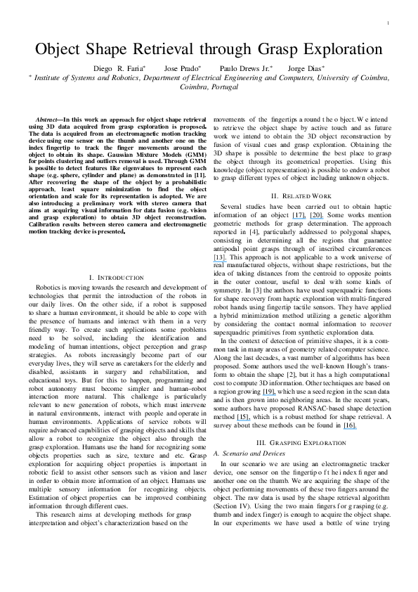 (PDF) Object Shape Retrieval through Grasping Exploration